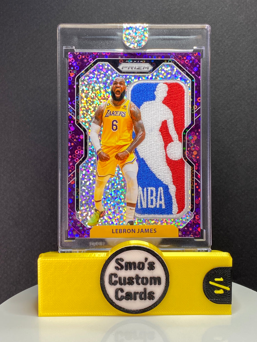 Lebron James Prizm Purple Disco NBA Logoman Patch 1/1 – Smo's Custom Cards